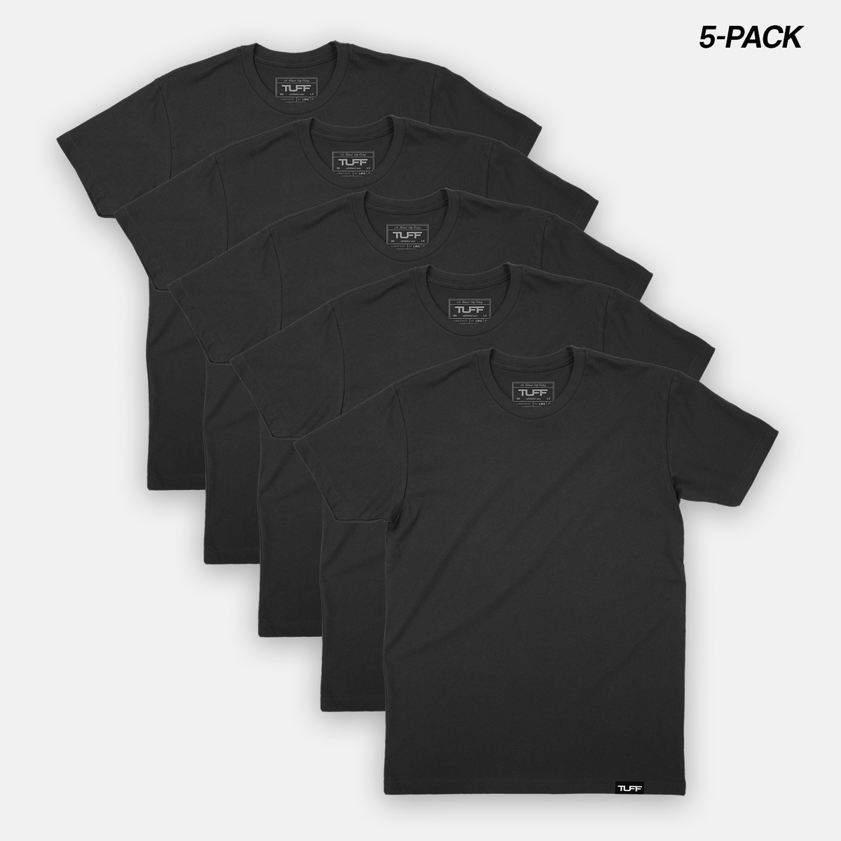 TUFF Basic Tee 5-Pack – Bulk Value, Elite Comfort – TuffWraps.com