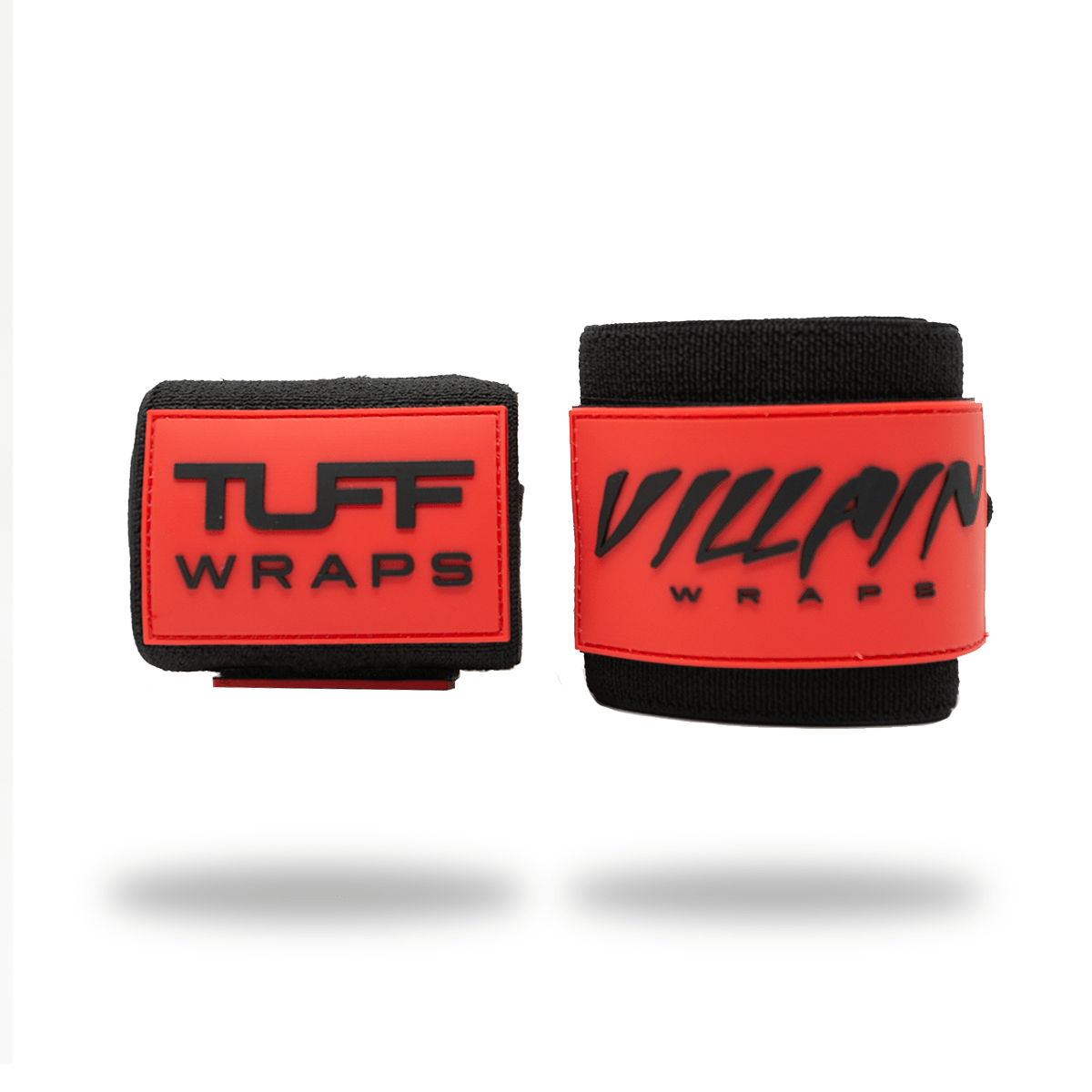 Black Red Villain "STIFF" Wrist Wraps 16" - Powerlifting Wrist Wraps ...