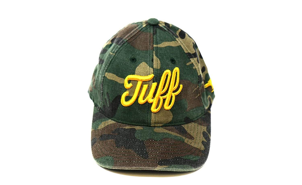 TUFF Gold Script Camo Flexfit Hat – TuffWraps.com