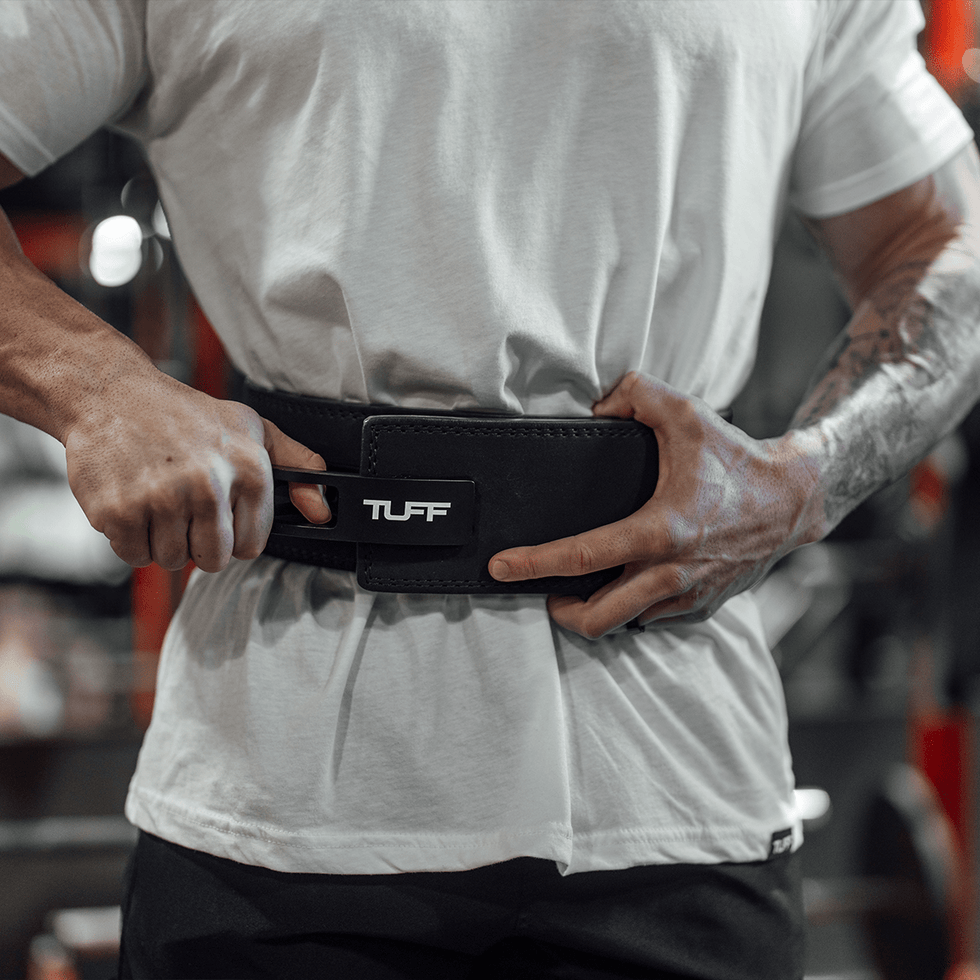 TUFF Lever Weightlifting Belt | Premium Leather | Superior Support ...