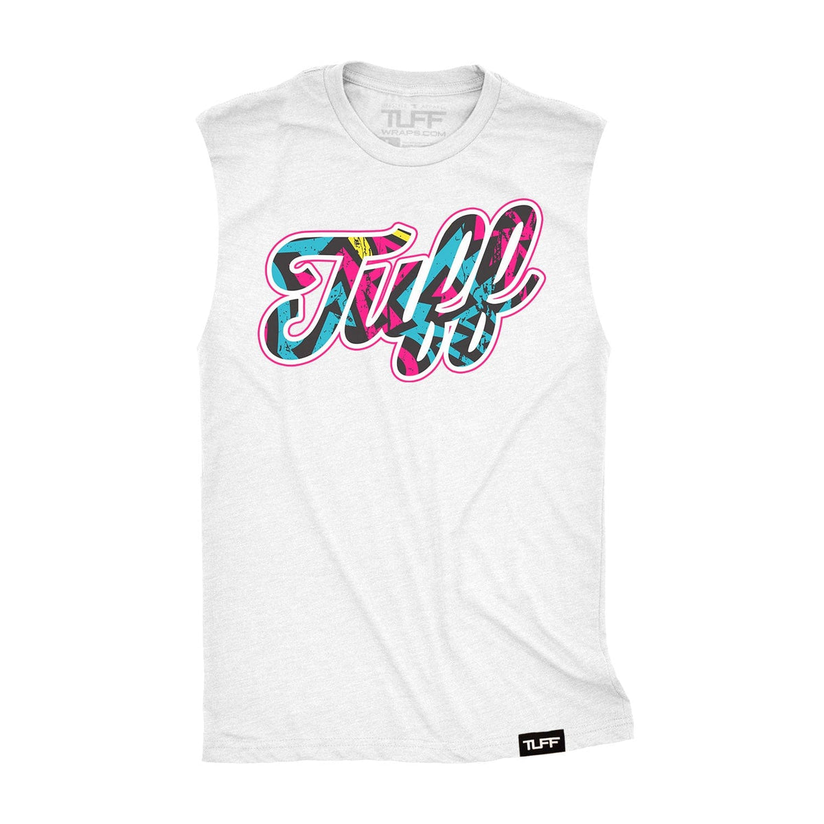 TUFF Script Graffiti Raw Edge Muscle Tank | TuffWraps.com
