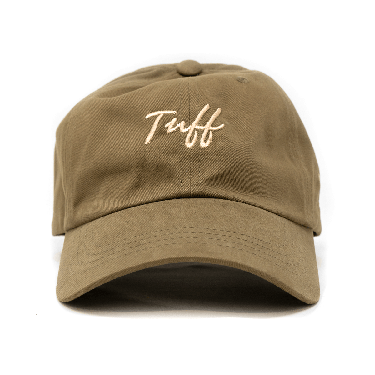 TUFF Thin Script Dad Hat - Olive - TuffWraps.com