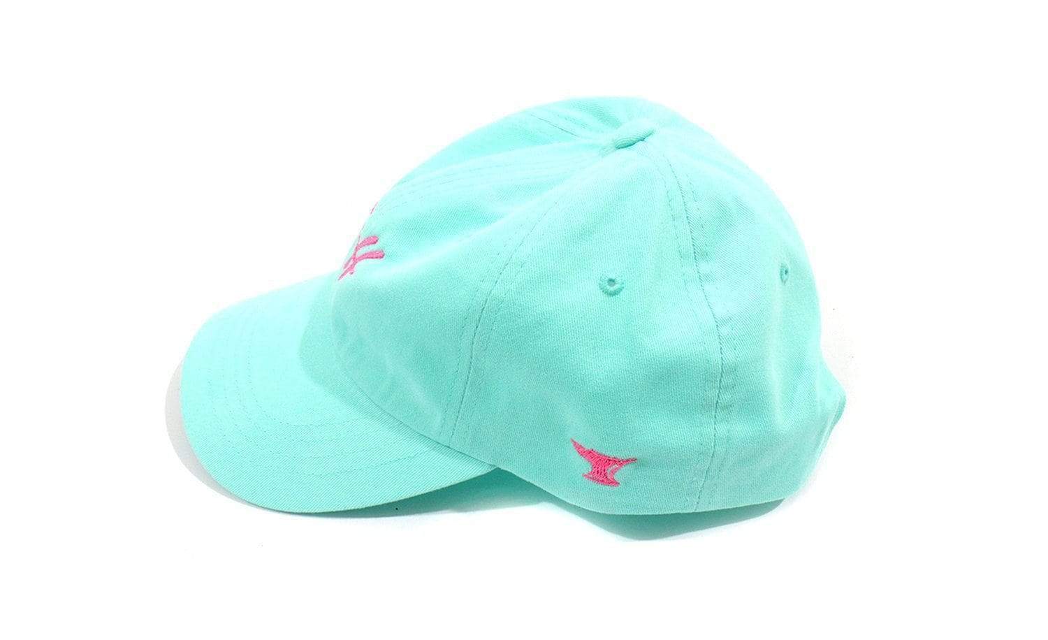 TUFF Thin Script Dad Hat - Tahiti Blue (Pink) - TuffWraps.com